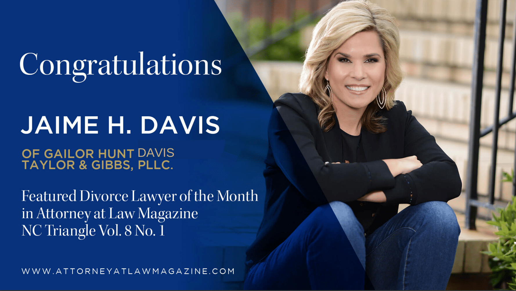 Jaime Davis Named Divorce Lawyer of the Month | Gailor Hunt